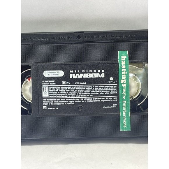 Media | Ransom Vhs 1997 Mel Gibson Rene Russo Thriller | Poshmark